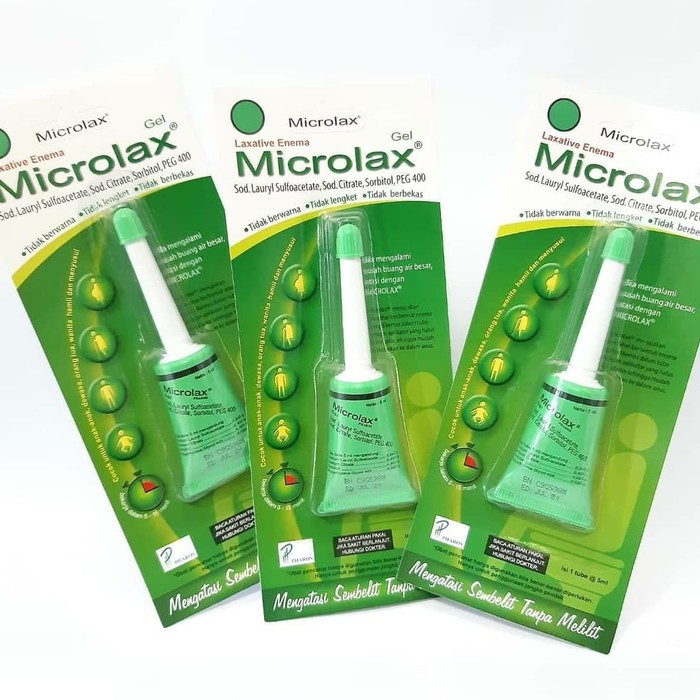 Jual MICROLAX Gel 1 Tube @ 5 ml Obat Pencahar Sembelit Susah BAB ...