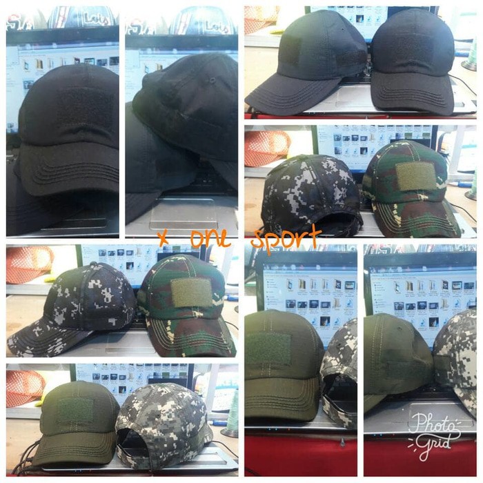 Jual TOPI ARMY TECTICAL VELCRO MILITARI AIRSOFTER BAHAN BULTOP | Shopee ...