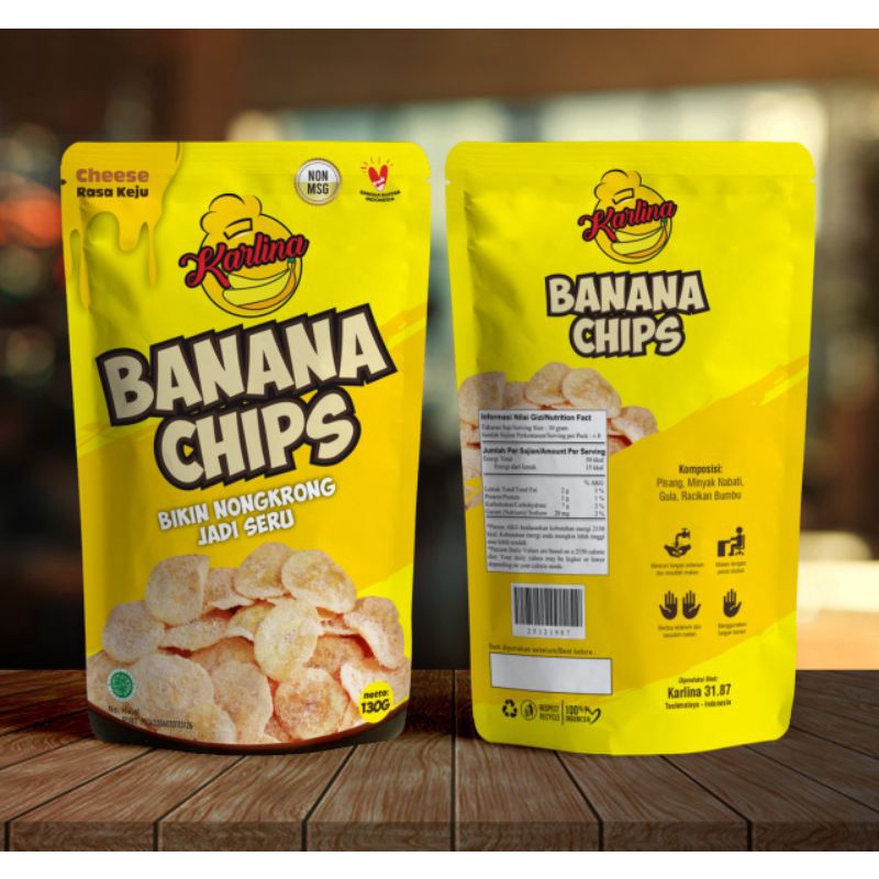Jual KaTepok Snack Keripik pisang rasa keju 130grm,Rasa premium harga ...