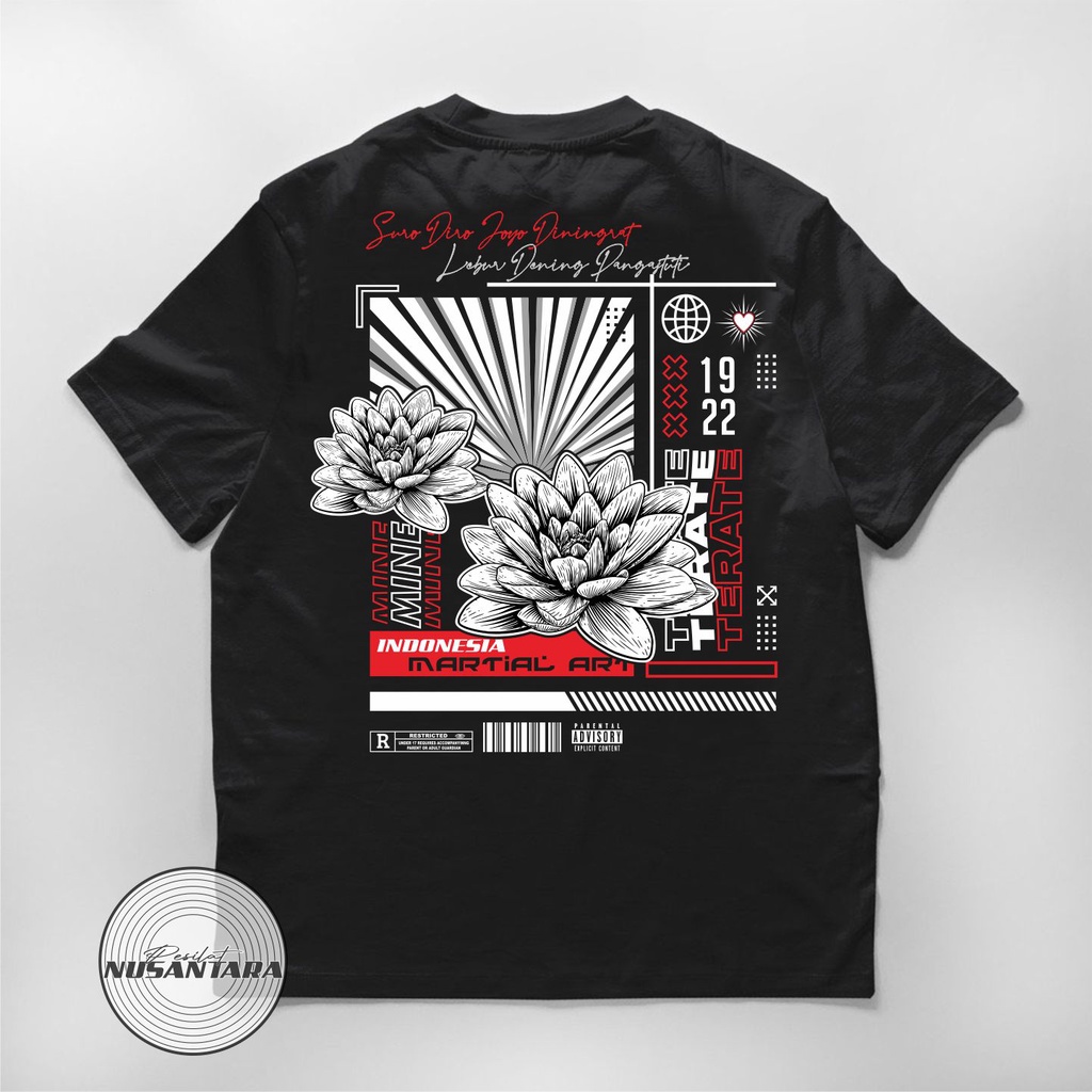 Jual KAOS PSHT INDONESIA | KAOS TERATE BUNGA PUTIH | Shopee Indonesia