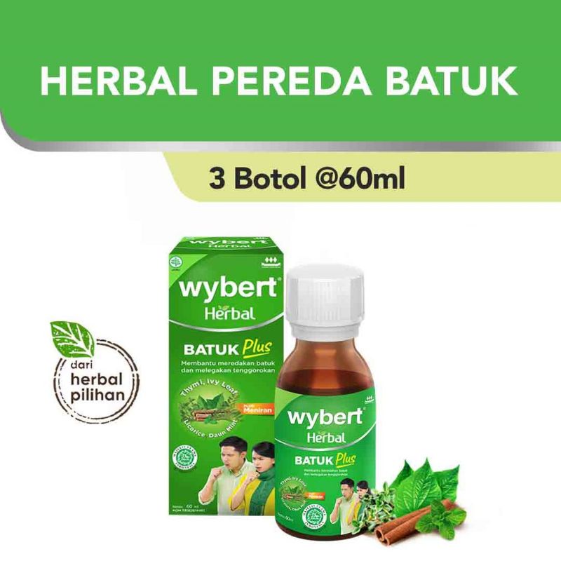 Jual Wybert Herbal Batuk Plus Syrup 60 ML [ 3 BOTOL ] | Shopee Indonesia