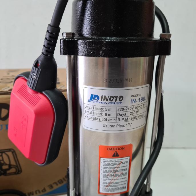 Jual Pompa Celup Stenliss Air Kotor Bersih Inoto Inv180 Spesial Kolam ...