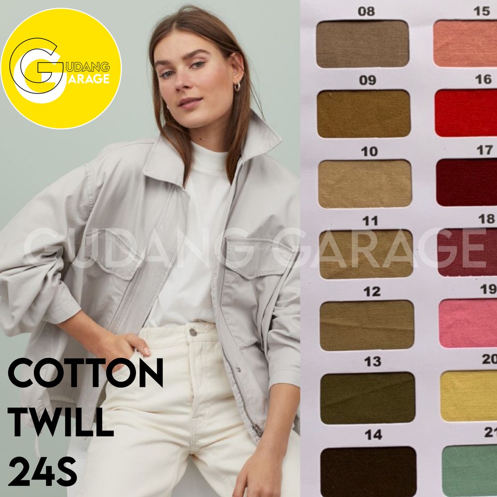 Jual Cotton Twill 24s katun twill sueding tidak stretch | Shopee Indonesia