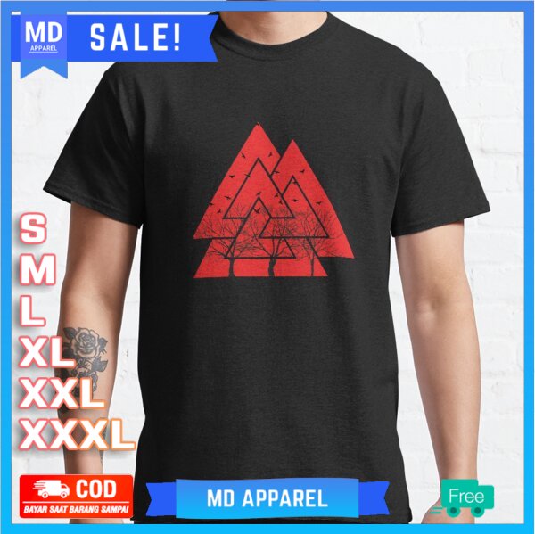 Jual Kaos Valknut and Ravens and Trees Viking Asatru Norse Mytholog T ...
