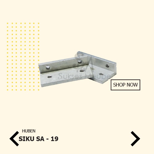 Jual SA - 19 - SIKU PALANG TENGAH HUBEN / SIKU FRAME ALUMINIUM | Shopee ...