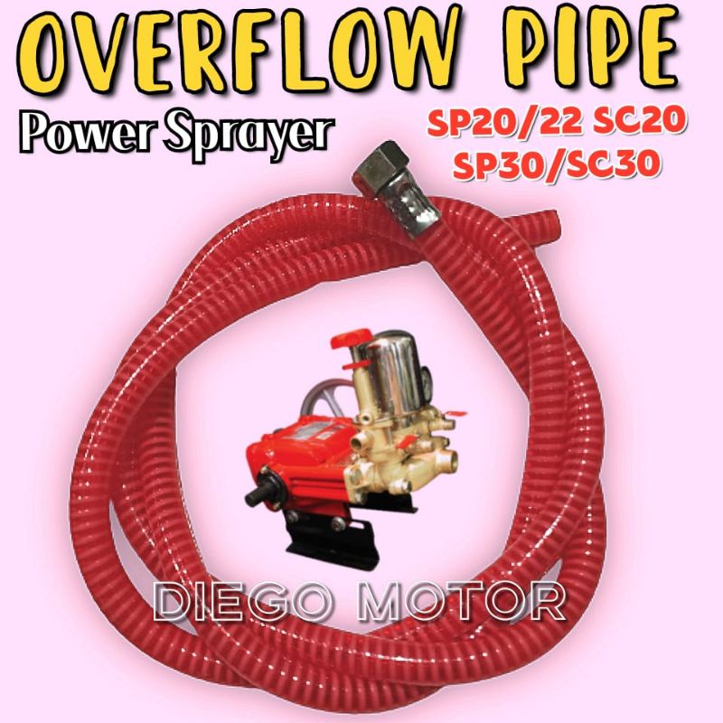 Jual SP20 SP30 SC22 SC30 Overflow pipe Selang Balik Sisa Pompa Power ...