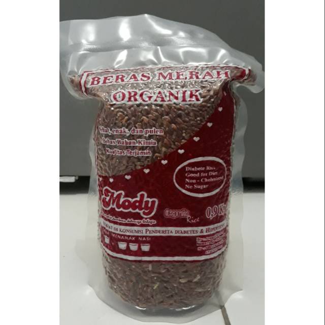 Jual Beras Organik Mody Merah 0,9kg | Shopee Indonesia