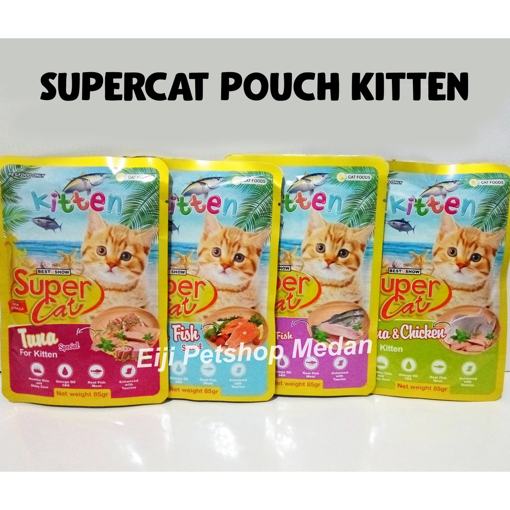 Jual KITTEN SUPERCAT POUCH 85 GRAM – SUPERCAT SACHET KITTEN – SUPERCAT ...