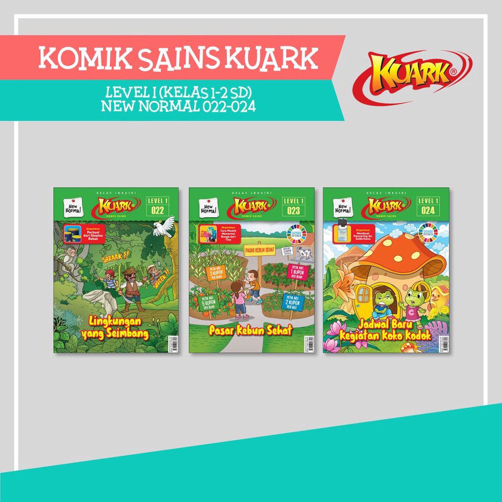 Jual KUARK Komik Sains - Paket 3 Buku Nomor 022 sd. 024 New Normal semua level | Shopee Indonesia