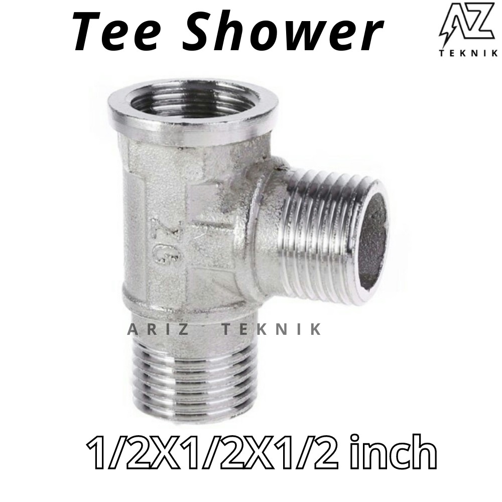 Jual Tee Shower Stainless 1/2 Inch Sambungan Pipa Kran Air | Shopee Indonesia