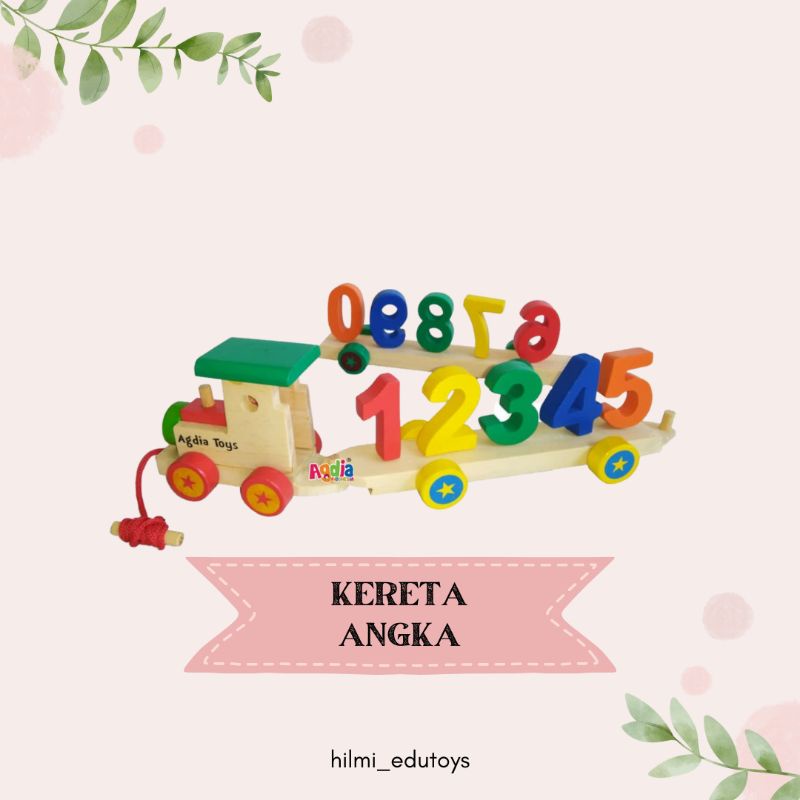 Jual Kereta Angka Kereta Kayu Agdia Toys | Shopee Indonesia