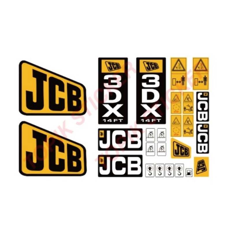 Jual Stiker Backhoe Loader JCB 3DX Stiker Alat Berat | Shopee Indonesia