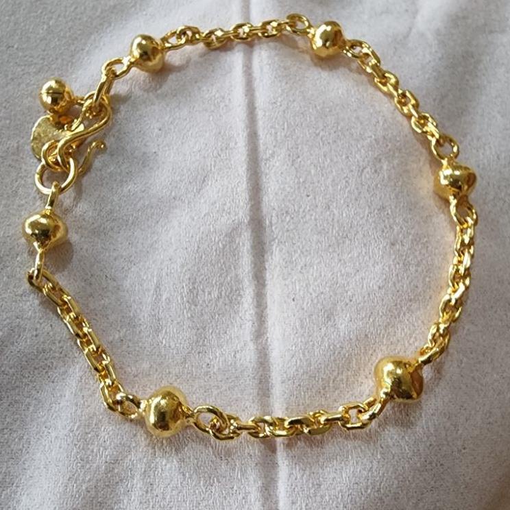 Jual Penjual Resmi Gelang Rantai Variasi Bola Mini Lapis Emas Asli ...