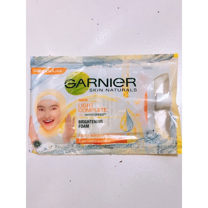 Jual ( Sachet ) Garnier Bright Complete Brightening Foam 9ml | Shopee ...