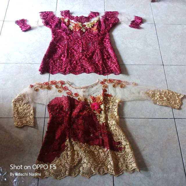 Jual Kebaya modifikasi Maroon KD 3001 | Shopee Indonesia