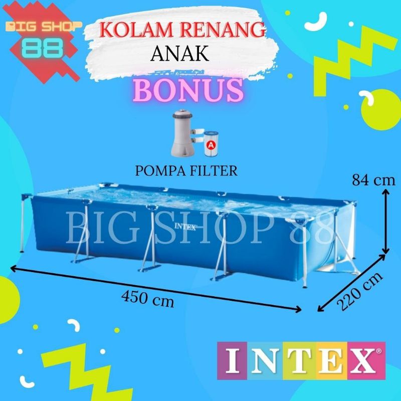 Jual KOLAM RENANG PORTABLE KOLAM RENANG ANAK JUMBO FRAME POOL 2.2M 2.6M ...