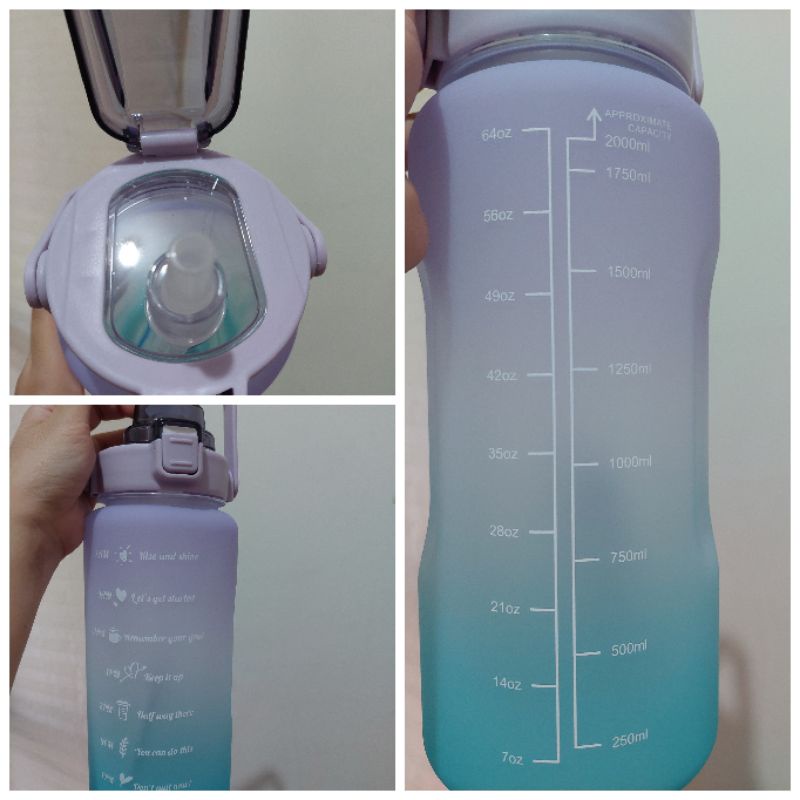 Jual ASLI ORIGINAL BOTOL MINUM 2 LITER BOTOL AIR 2L PENANDA WAKTU ...