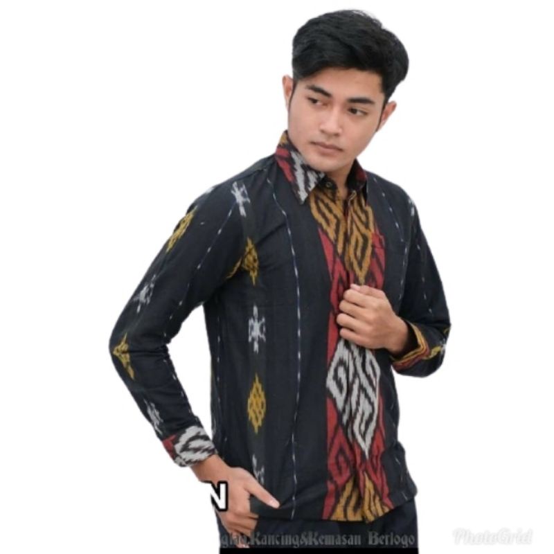 Jual Daniswara Kemeja Pria Lengan Panjang Hem Tenun Cowok Baju Kerja ...