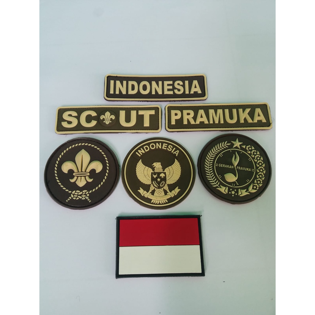 Jual patch rubber/emblem karet/tempelan karet velcro logo pramuka ...