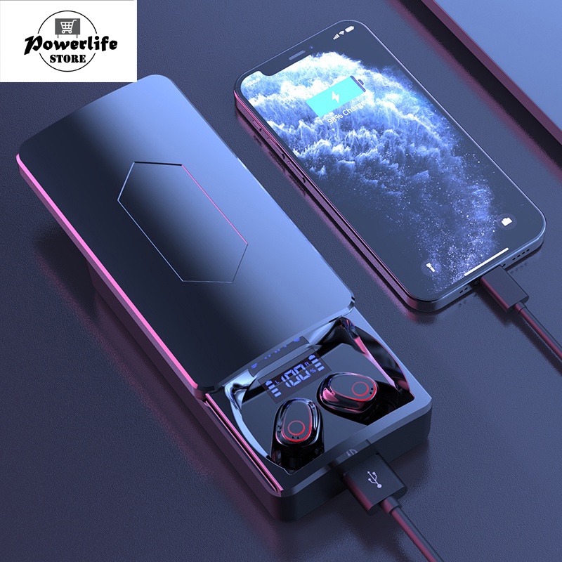 Jual (COD) PL TWS Y8 Bluetooth Headset Wireless Earphones Touch Control ...