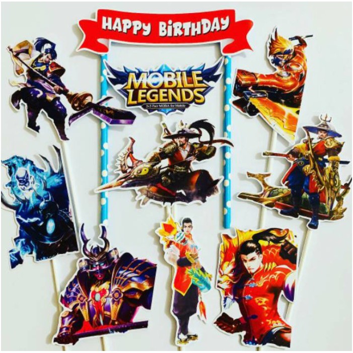 Jual Mobile Legend Topper Cake Birthday / Hiasan Kue Ulang Tahun ...