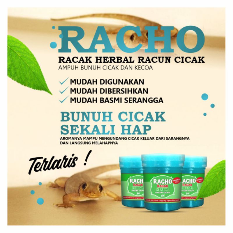 Jual Racun Cicak Kecoa RACHO | Racak Herbal | Original | Shopee Indonesia