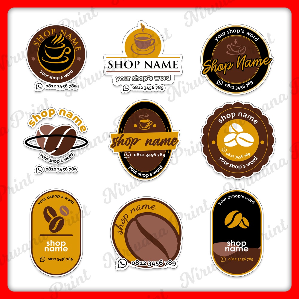 Jual STIKER LABEL PRODUK MAKANAN, KAFE, WARKOP, RESTORAN, RUMAH MAKAN ...