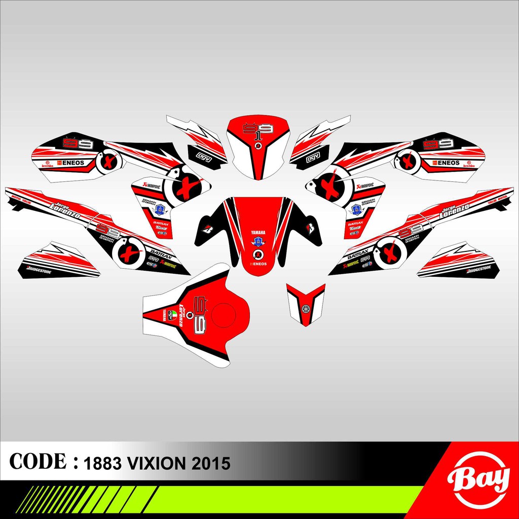Jual Decals Sticker Motor yamaha Vixion NVL New Vixion Lighting , NVA ...