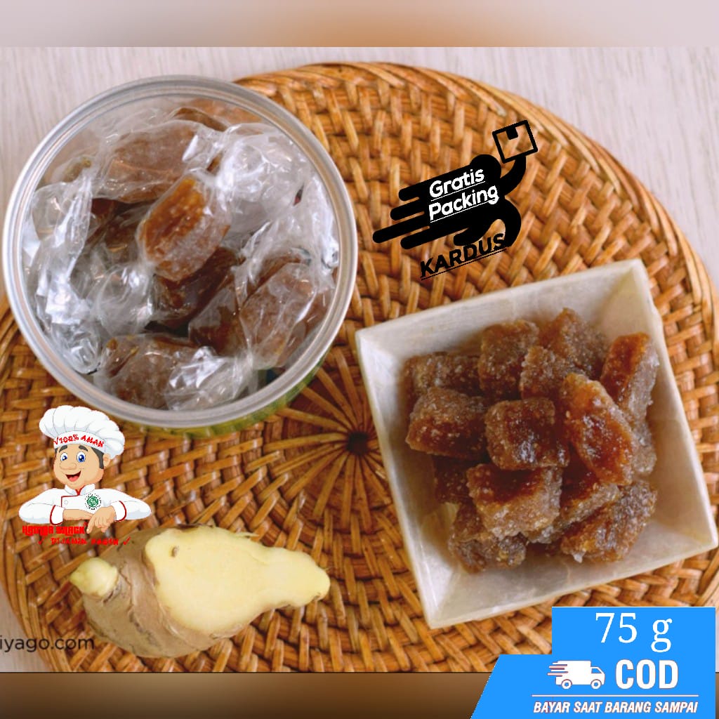 Jual PERMEN JAHE 75g PREMIUM / PERMEN BERKHASIAT - Hamba Snack | snack ...