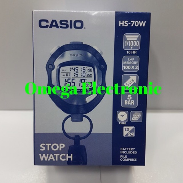 Jual Stopwatch Casio HS 70 W - Alat Pengukur Waktu Casio HS-70W | Shopee Indonesia