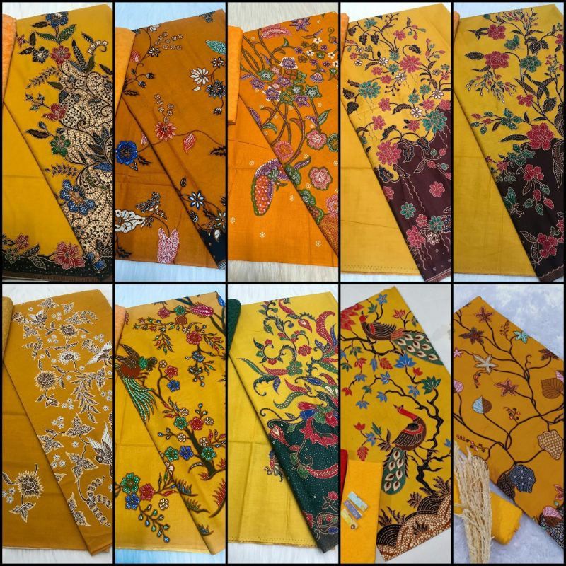 Jual KAIN BATIK HALUS WARNA KUNING BATIK SERAGAM BRIDESMAID WARNA ...