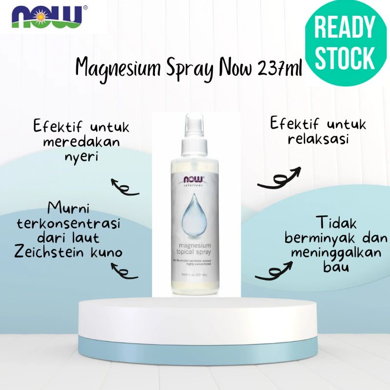 Jual [ SALE ] Now Magnesium Oil Spray 237ml | Shopee Indonesia