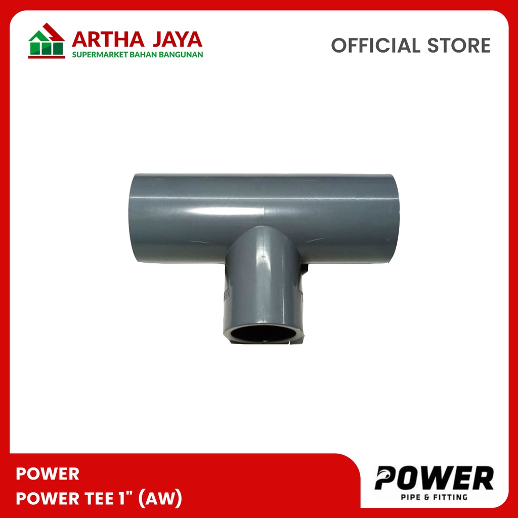 Jual Power Pipa Sambungan Pvc Tee (AW) | Shopee Indonesia
