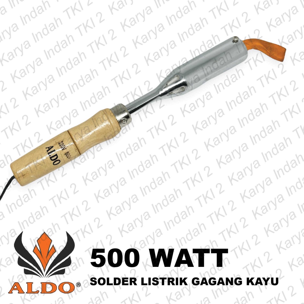 Jual Solder Listrik Gagang Kayu 500 Watt ALDO Electric Soldering Iron ...