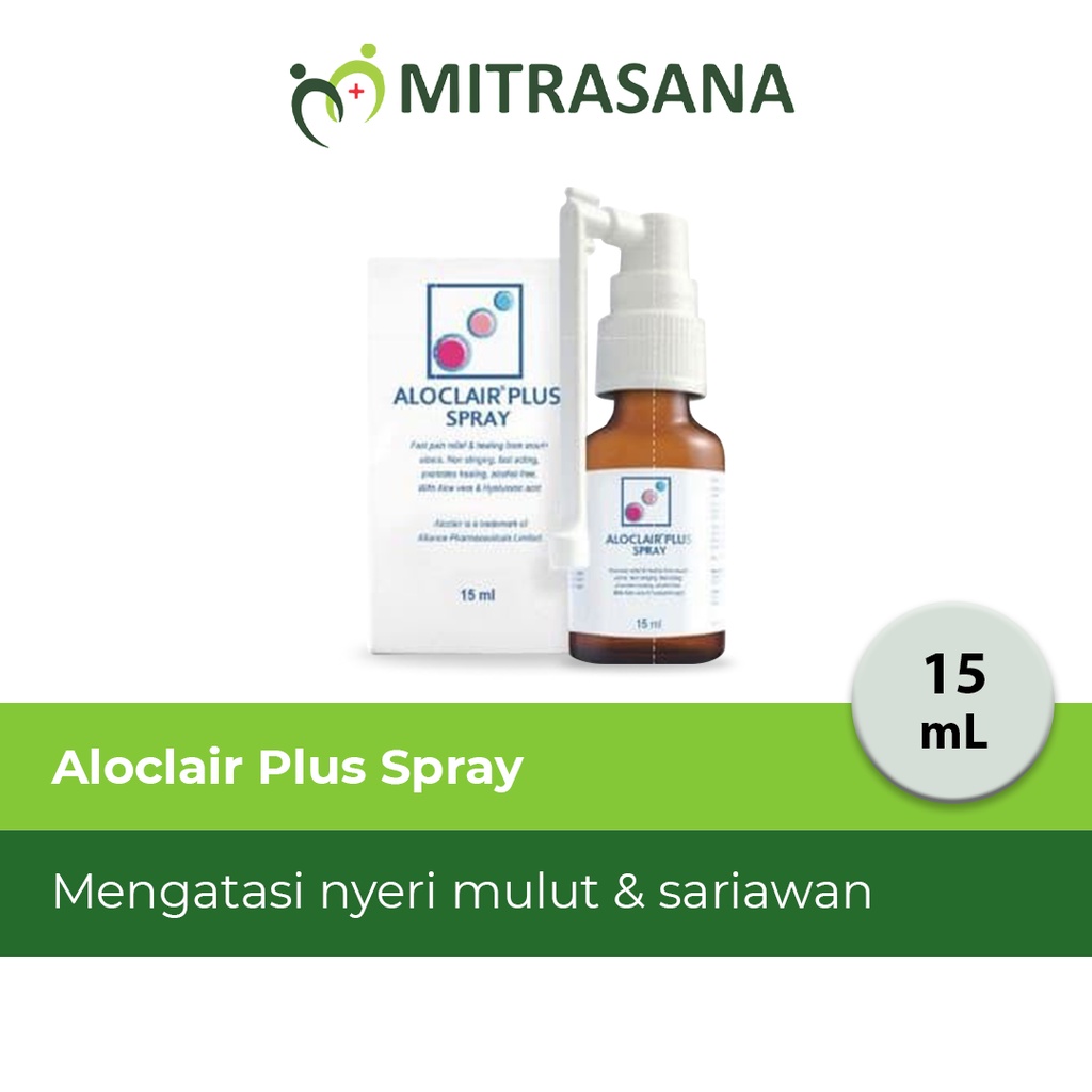 Jual Aloclair Plus Spray 15 ml - Obat Spray Sariawan Alami | Shopee ...