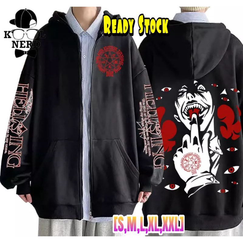 Jual JAKET ZIPPER RESLETING ANIME JEPANG HELLSING ALUCARD CHARACTER ...
