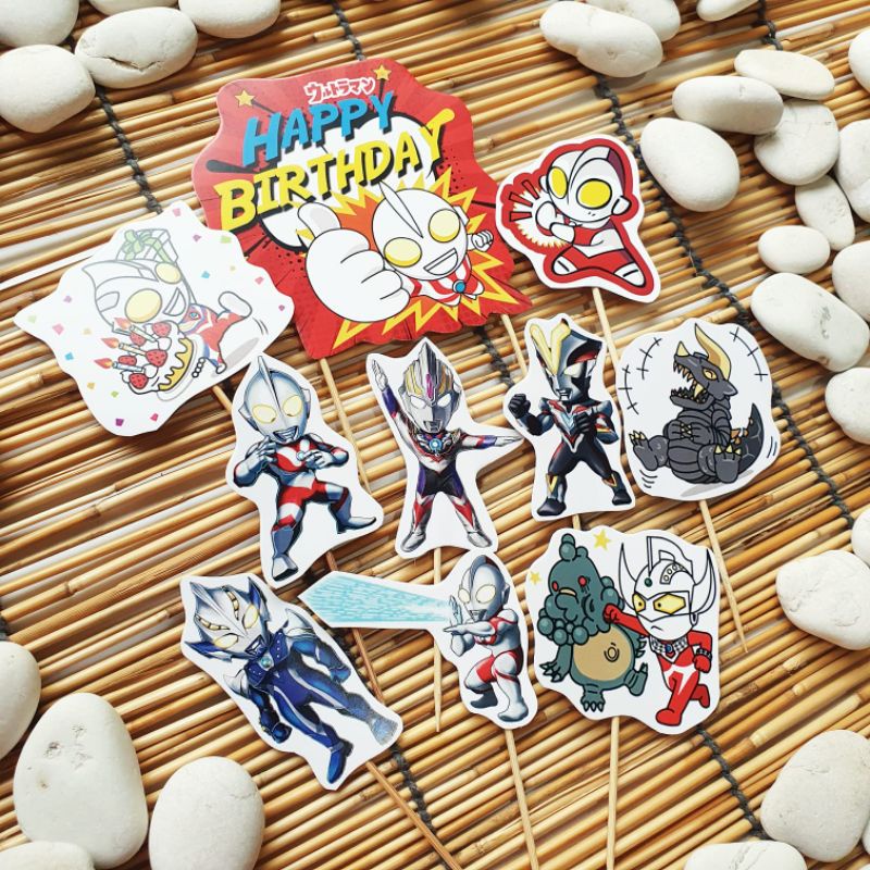 Jual Ultraman Chibi Cute Birthday Cake Topper Cupcake Pudding Hiasan ...