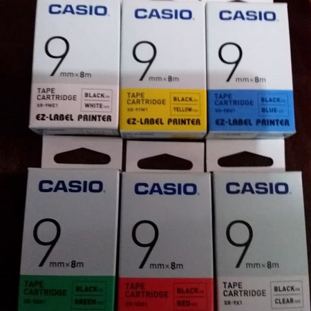 Jual Pita / EZ Label Printer Casio 9 mm Pita Label Printer Casio 9mm XR ...