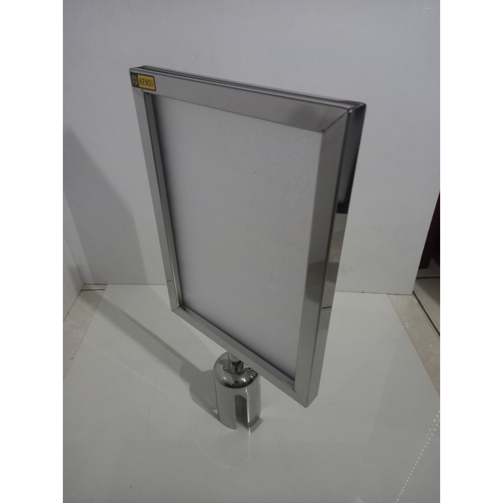 Jual KENSI Sign Board FRAME A4 Potrait berdiri Signage stainless Hitam ...
