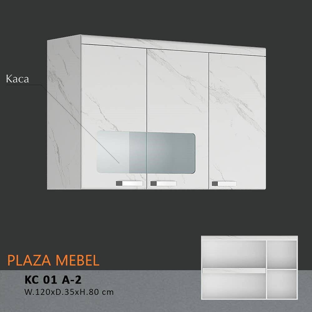 Jual Rak Lemari Dapur 3 Pintu Atas Marbel / Kitchen Set (Rak Atas ONLY ...