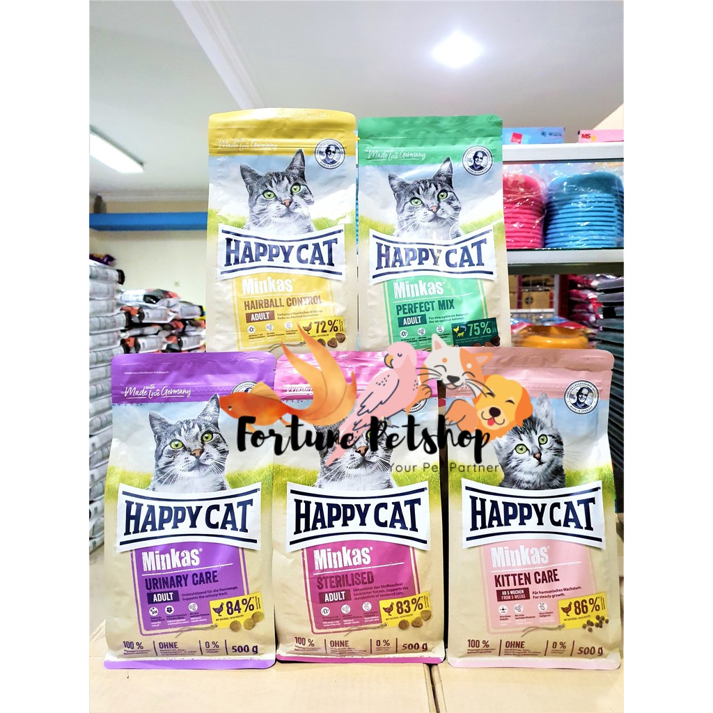 Jual Happy Cat MINKAS Kitten /Perfect Mix / Sterilised 500gr/ Urinary ...