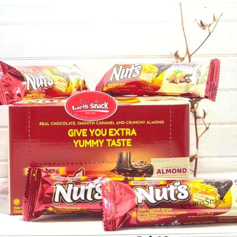 Jual Beng Beng NUTS Almond Chocolate Caramel (per Box) | Shopee Indonesia