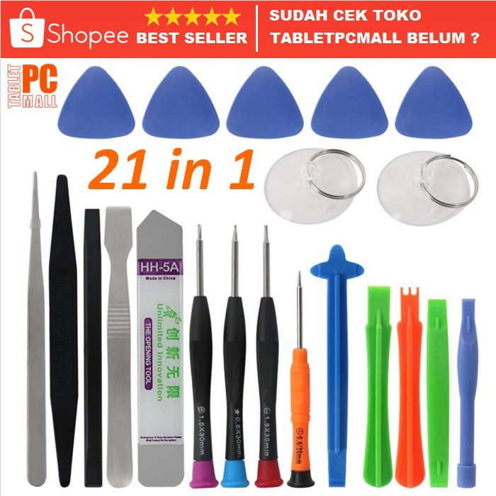 Jual Peralatan Servis Hp 21 in 1 Reparasi Smartphone Repair Tools Set ...