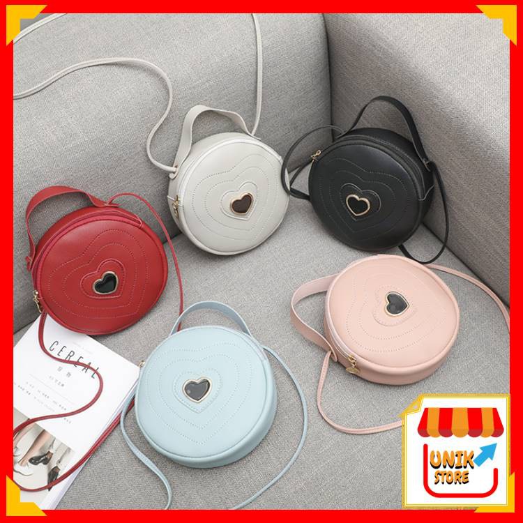 Jual UNIK - T331 Tas Selempang Bulat Love / Slingbag / TasSlempang ...