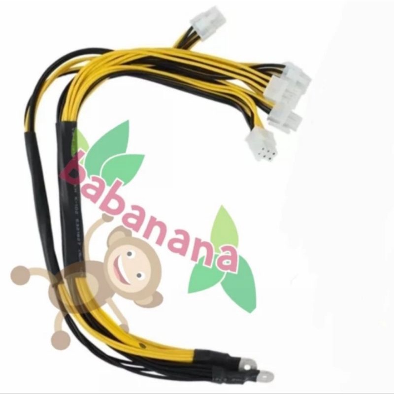 Jual kabel mining antminer 6 pin pcie vga gpu miner mining splitter psu ...