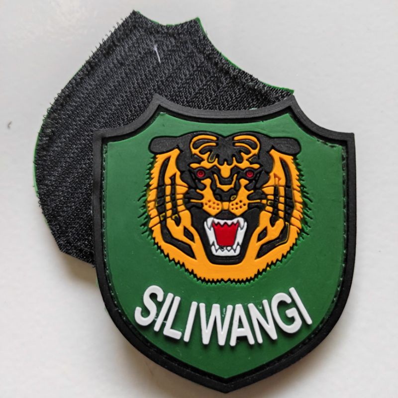 Jual patch rubber logo siliwangi/rubber patch tni/tempelan emblem karet ...