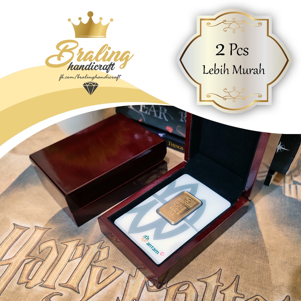 Jual Kotak Emas Antam Kayu Super Premium UBS LM MiniGold Logam Mulia ...
