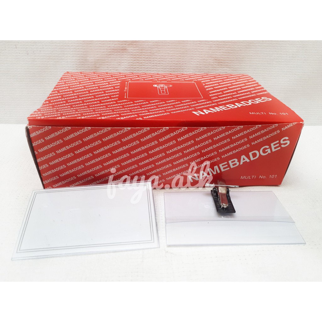 Jual Name Tag Multi - Tanda Peserta + Peniti + Jepit buaya | Shopee ...