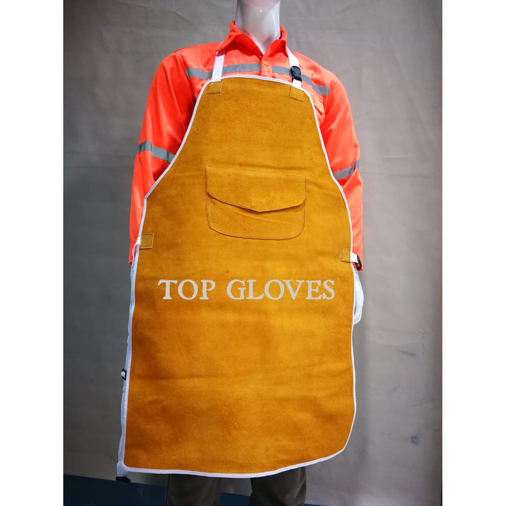 Jual Apron Dada Kulit Sapi - Welding Apron - Celemek Tahan Api & Panas ...