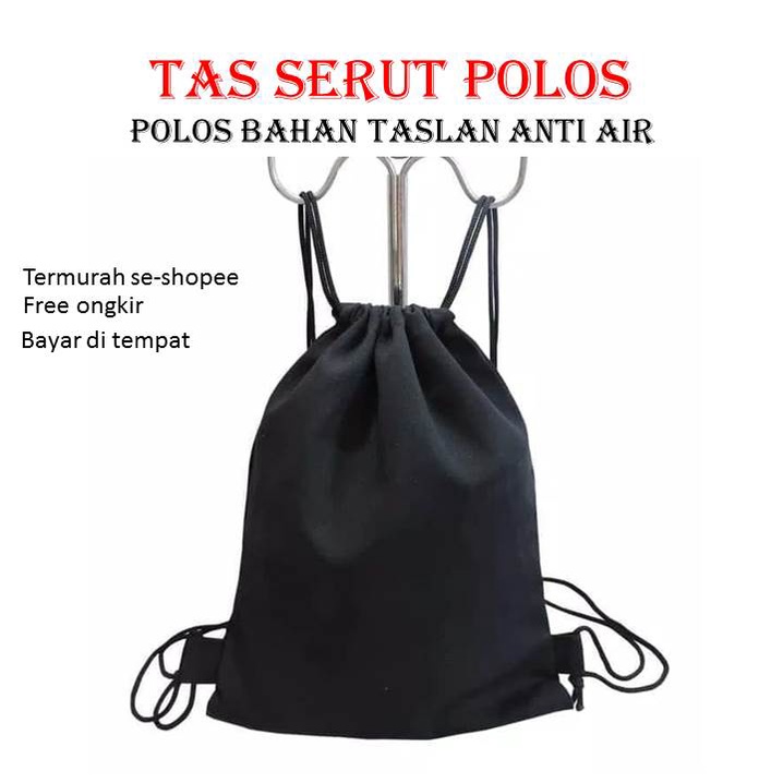 Jual Tas Ransel Serut Anti air Pria Wanita Akhtar Tas OlahRaga Gymsack Putsal Murah | Shopee ...